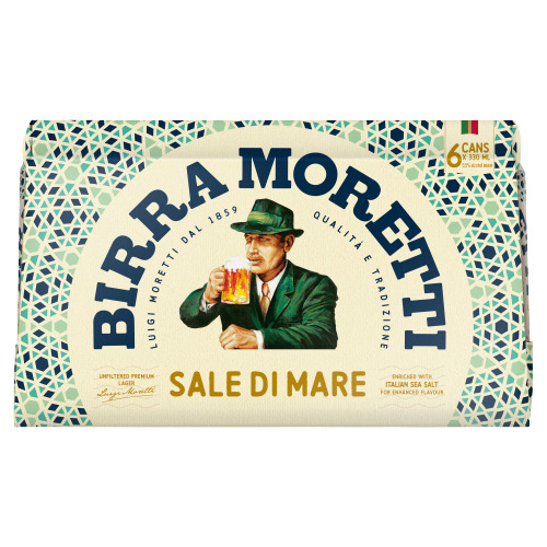Birra Moretti Sale di Mare Bier Blik 6 x 330 ml