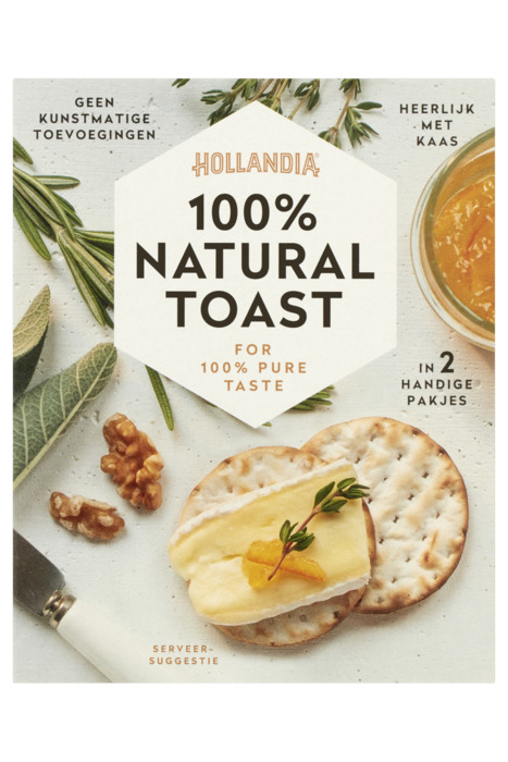Hollandia Toast 100% Natural 100 g Doos (100g)