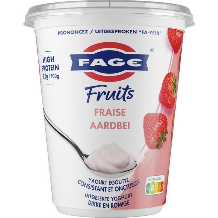 Fage Fruits yoghurt aardbei (380g)