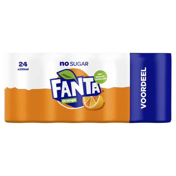 Fanta Orange No Sugar Voordeel 24 x 330 ml