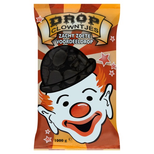 Drop Clowntjes Zacht Zoete Voordeeldrop 1000 g (Stuk, 1kg)