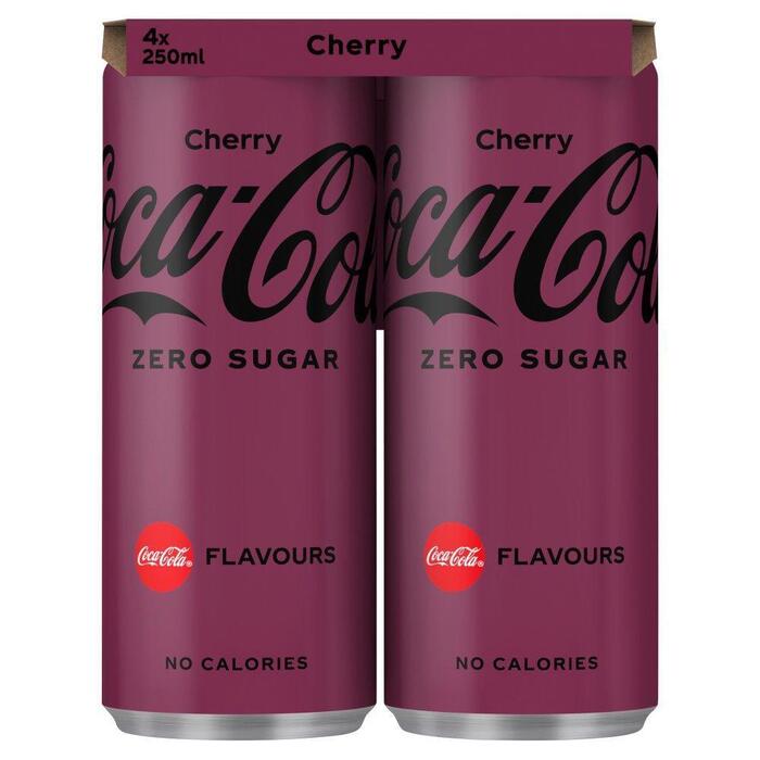 Coca-Cola Zero Sugar Cherry 4 x 250 ml