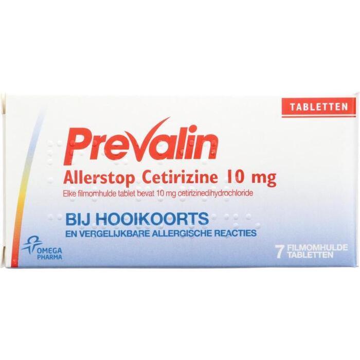 Prevalin Allerstop Cetirizine Filmomhulde Tabletten 7 x 10mg (10mg)