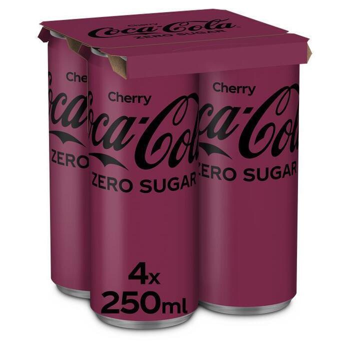 Coca-Cola Zero Sugar Cherry 4 x 250 ml (4 × 250ml)