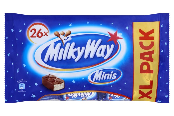 MILKY WAY MINIS Chocolade met vulling 443 g Zak (26 × 17g)