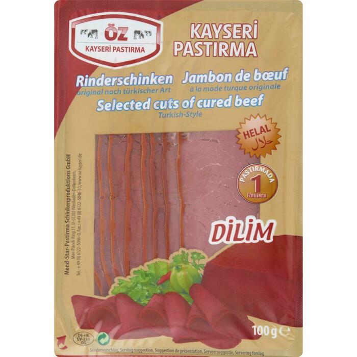 Öz Kayseri Pastirma Selected Cuts of Cured Beef 100 g (120g)