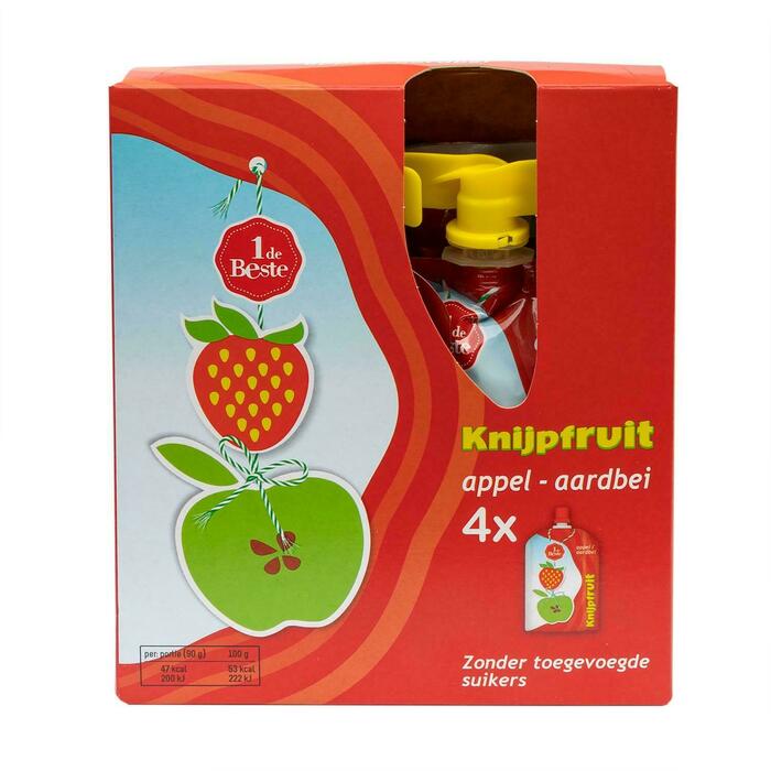 Knijpfruit appel/aardbei (360g)