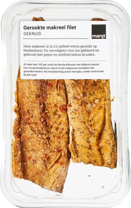 Gerookte & gekruide makreel filet (180g)