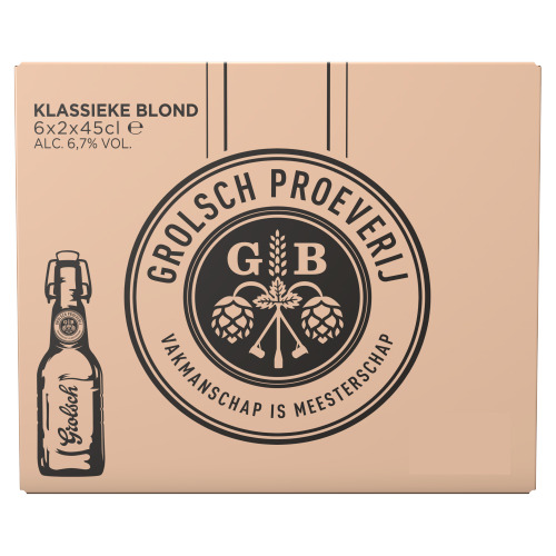 Grolsch Klassieke Blond, Beugelfles, 6 x 2 x 45 cl (0.9L)
