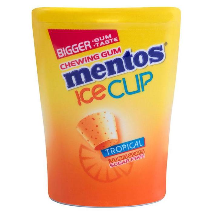 MENTOS GUM Ice Cup Tropical Kauwgum 97 g Pot (97g)