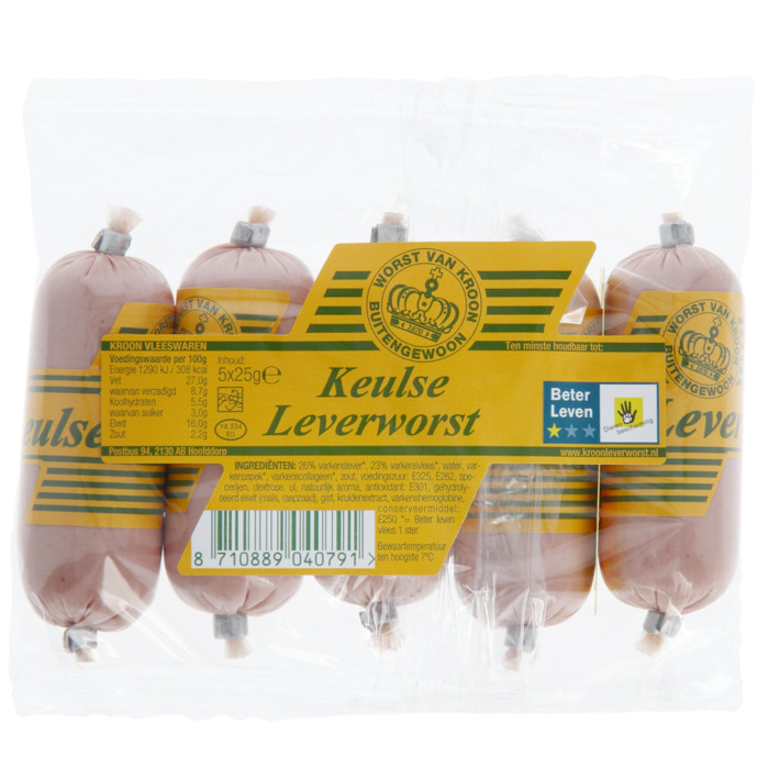 Kroon Keulse leverworst mini (125g)