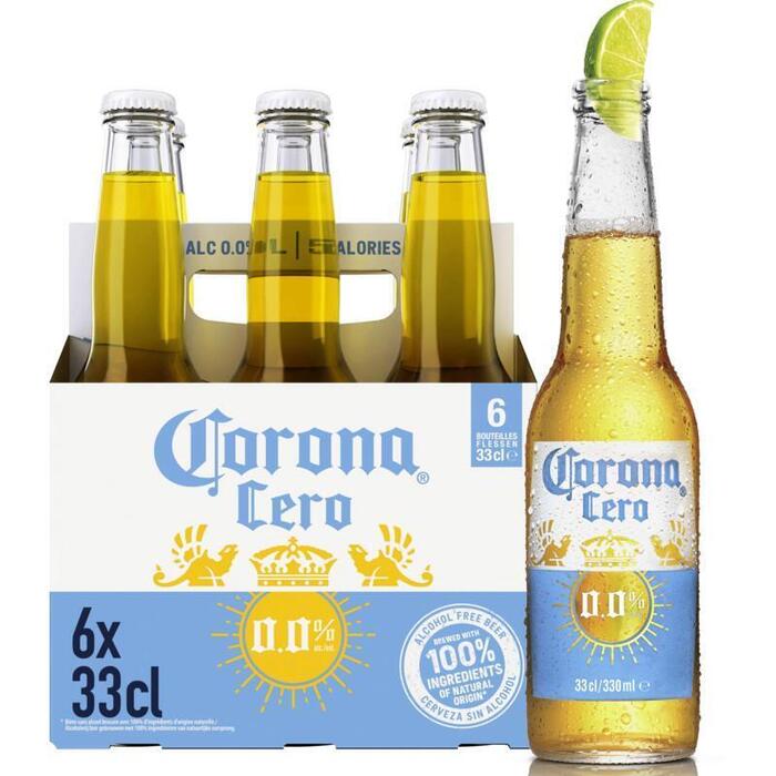 Corona Cero Alcoholvrij Bier Fles 33 cl (6 × 33cl)