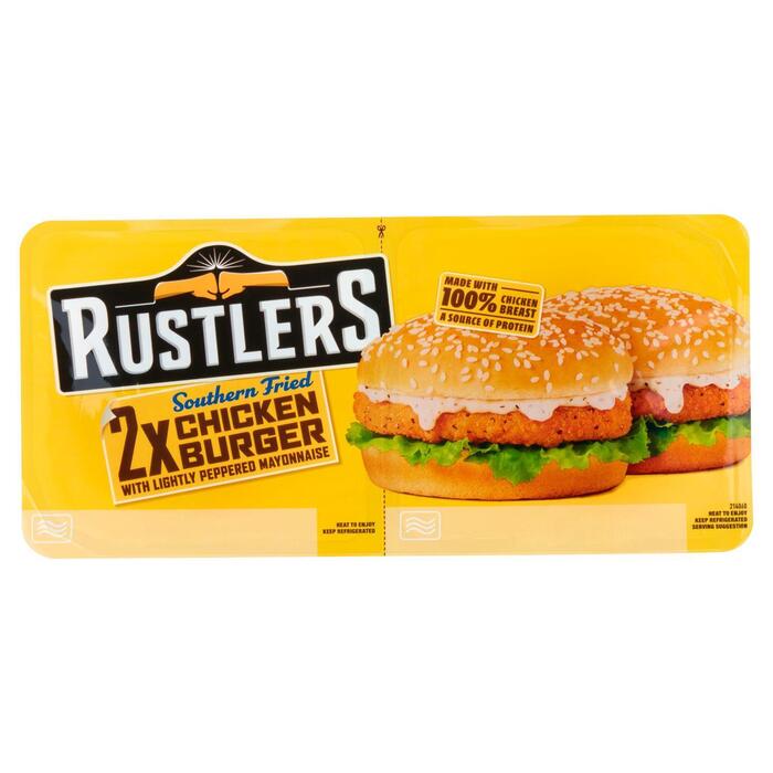 Rustlers Southern Fried Chicken Burger 2 Stuks 290 g (290g)