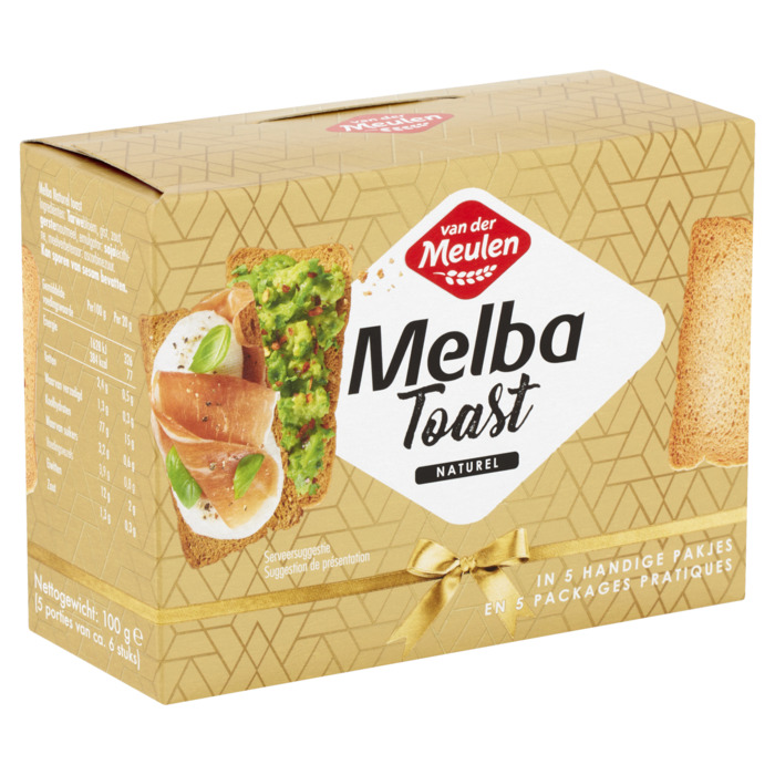 Van der Meulen Melba Toast Naturel 100 g (100g)