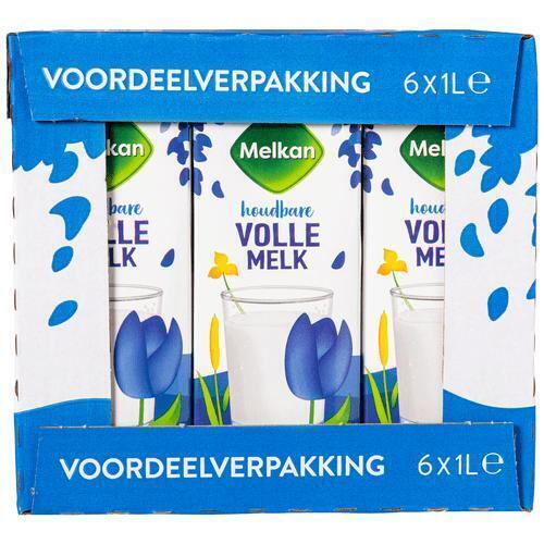 Melkan Houdbare melk vol (6 × 1L)