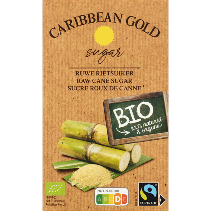 Caribbean Gold Ruwe Rietsuiker Bio Fairtrade 500 g (500g)