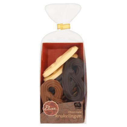 Melk-, Witte en Pure Chocolade Krakelingen (Stuk, 150g)