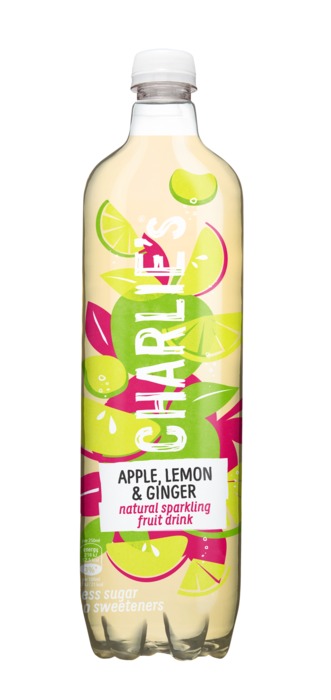 Charlie's Natural Sparkling Fruit Drink Apple, Lemon & Ginger 1 L (1L)