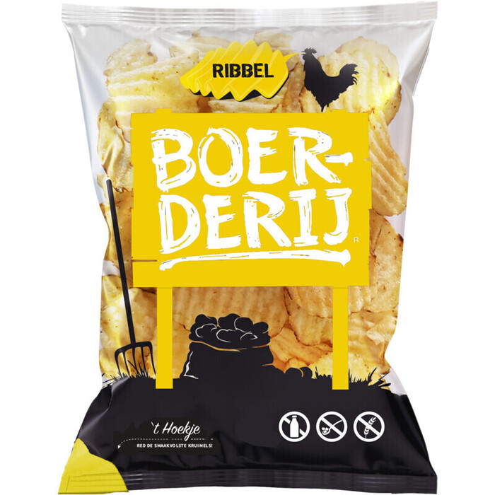 Boerderij Chips ribbel (150g)