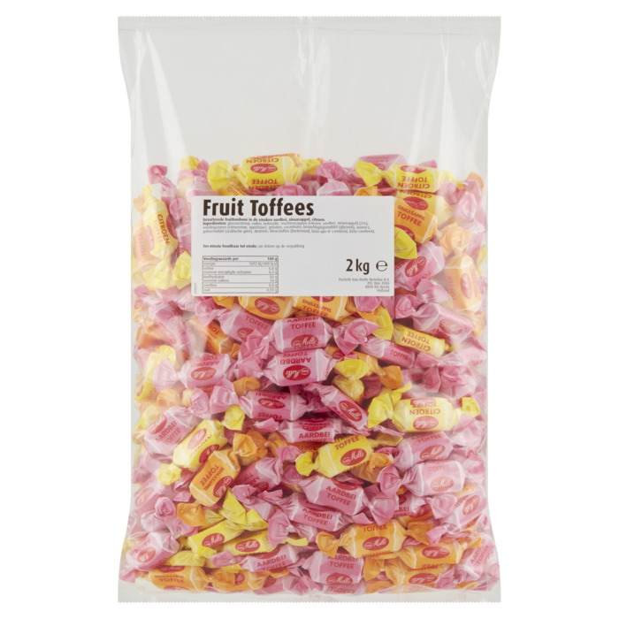 VAN MELLE Toffees Fruit Snoep 2000 GR Zak (2kg)