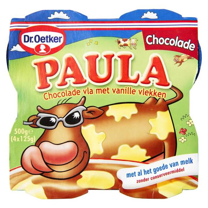 Dr. Oetker Paula Chocolade vla met vanille vlekken (500g)