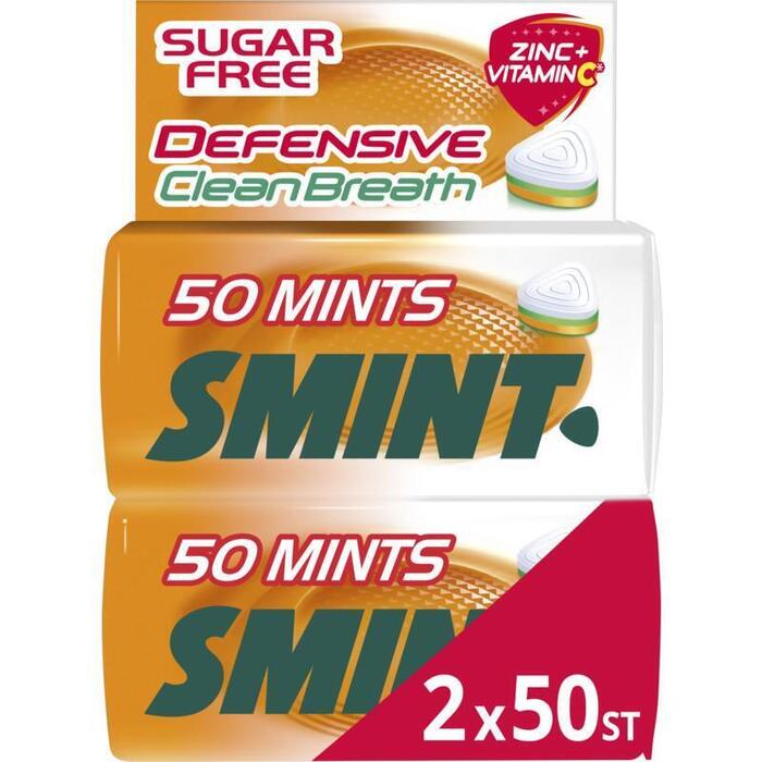 Smint Defensive Clean Breath Sugarfree Orangemint 50 Stuks 35 g (70g)