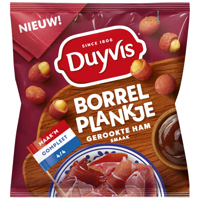 Duyvis Borrelnootjes Gerookte Ham 275 gr (275g)