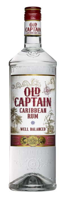 Old Captain Extra dry Caribbean rum (rol, 1L)