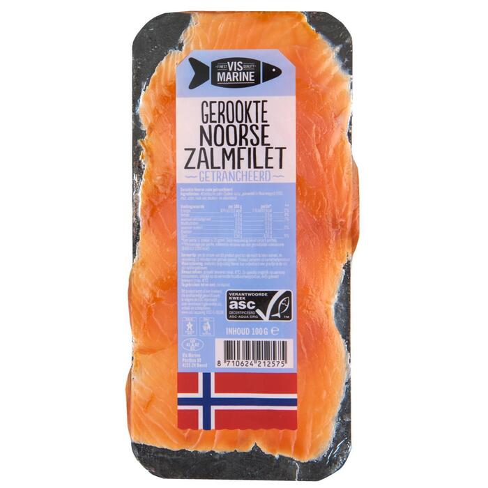Noorse zalm gerookt (100g)