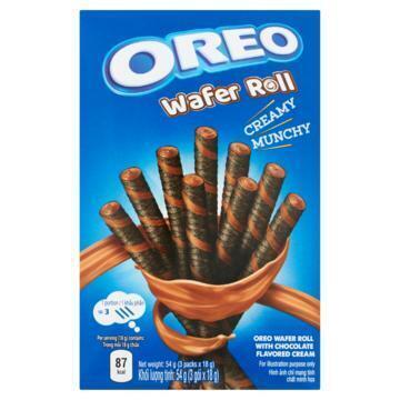 Oreo Wafer Roll with Vanilla Flavored Cream 3 x 18 g (3 × 18g)