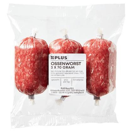 Ossenworst 3 x 70 gram (210g)