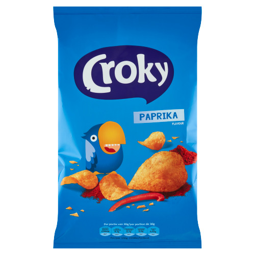 Croky Chips Paprika 100 gram (zak, 100g)